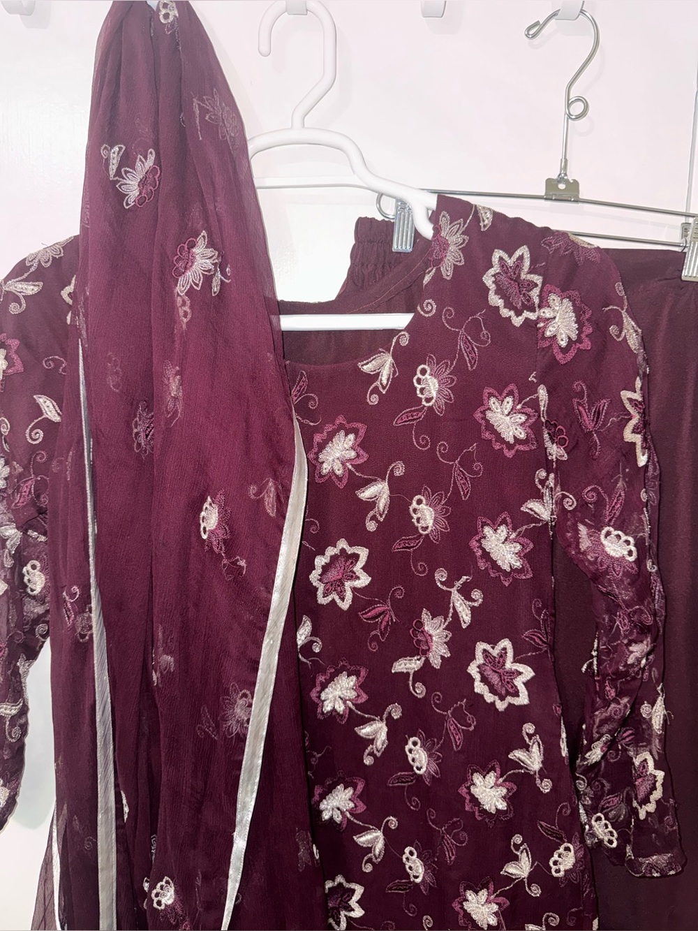 Handmade in Pakistan | Dresses | Embroidered Maroon Salwar Kameez Set ...